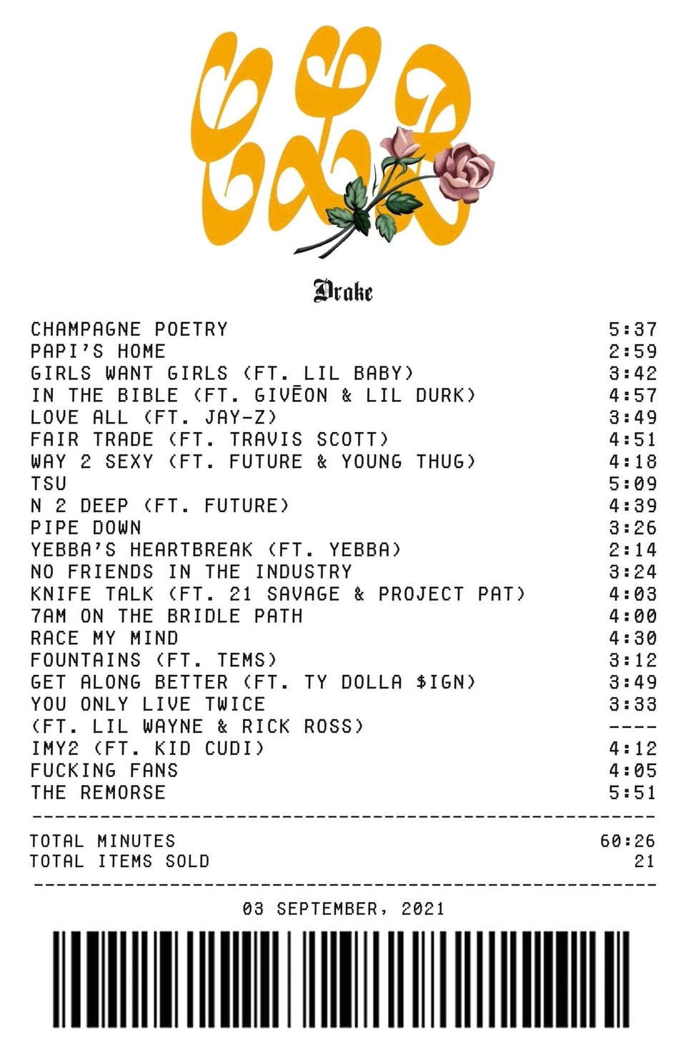 Certified Lover Boy Receipt Poster – Hiphop Heaven
