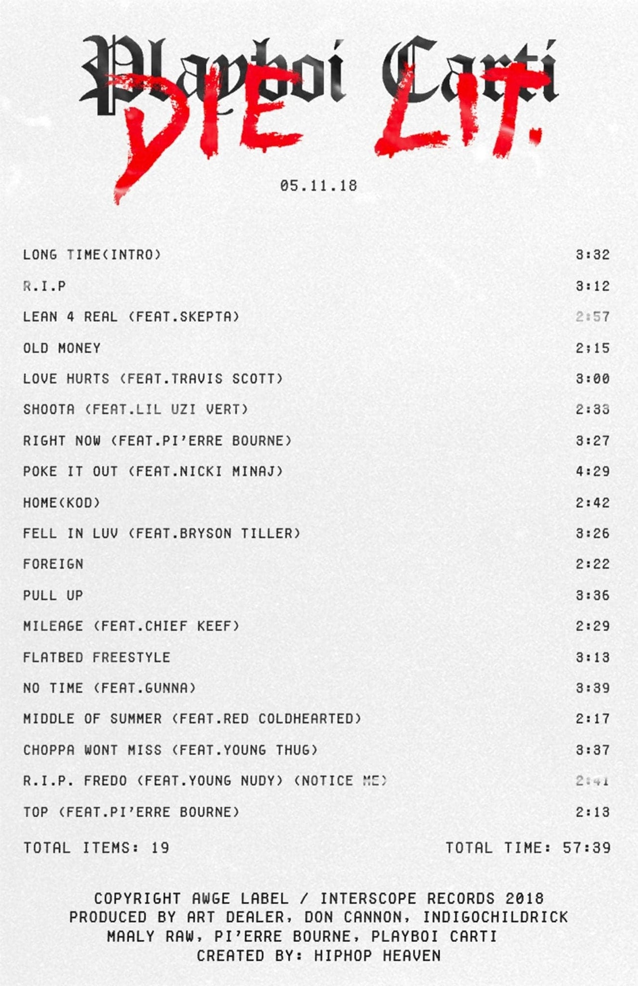 Die Lit Receipt Poster – Hiphop Heaven